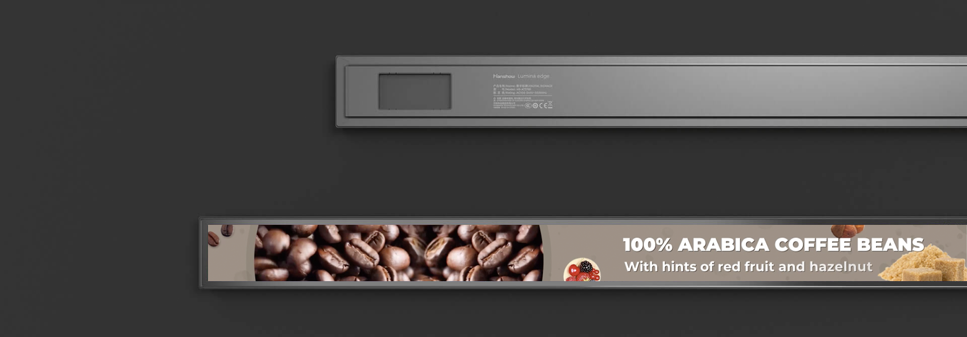 Lumina Edge - Digital Advertising Display Showing ESL Tag | Hanshow