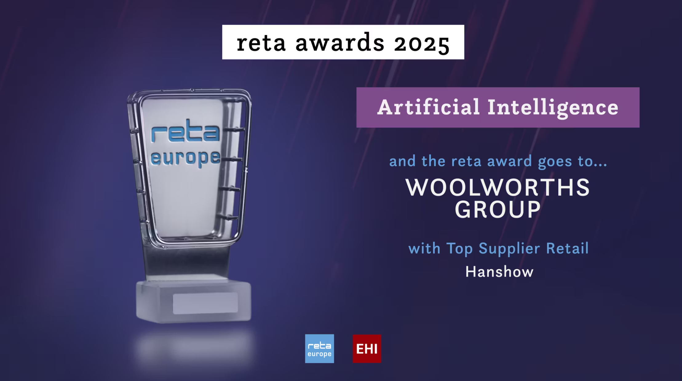 Hanshow and Woolworths Honored with Prestigious RETA Awards for ...